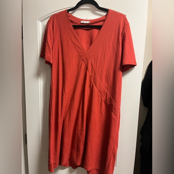 Zara | Dresses | Perfect Linen Dress In Rust Color | Poshmark